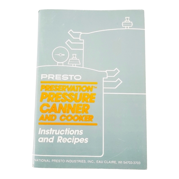 Accents | Vintage Presto Preservation Pressure Canner Cooker Book Model ...